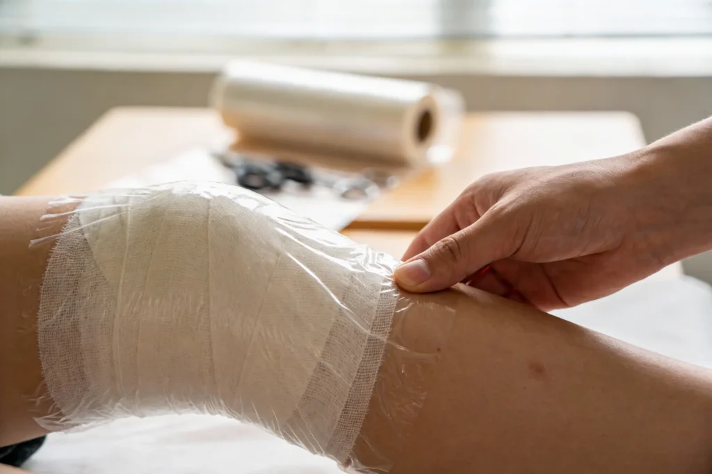 Waterproofing Your Cast or Bandage with PU Film Roll: Keep Bandage Dry ...